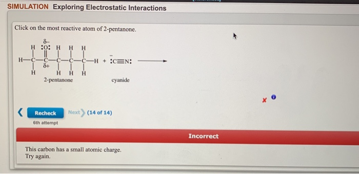 Solved SIMULATION Exploring Electrostatic Interactions Click | Chegg.com