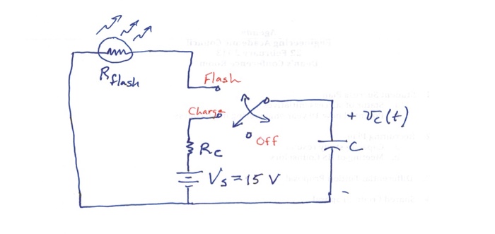 Solved 1) The simple camera flash circuit to be studied in | Chegg.com