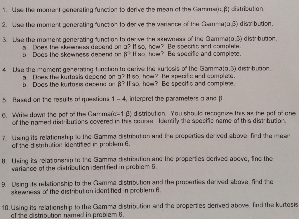 Solved 1. Use the moment generating function to derive the | Chegg.com