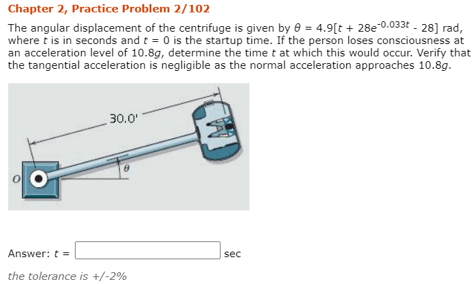Solved Chapter 2, Practice Problem 2/102 The angular | Chegg.com