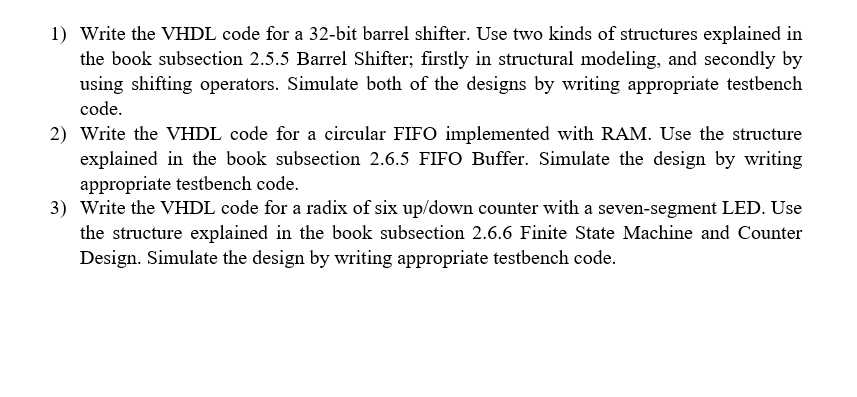 All design and testbench codes should be | Chegg.com
