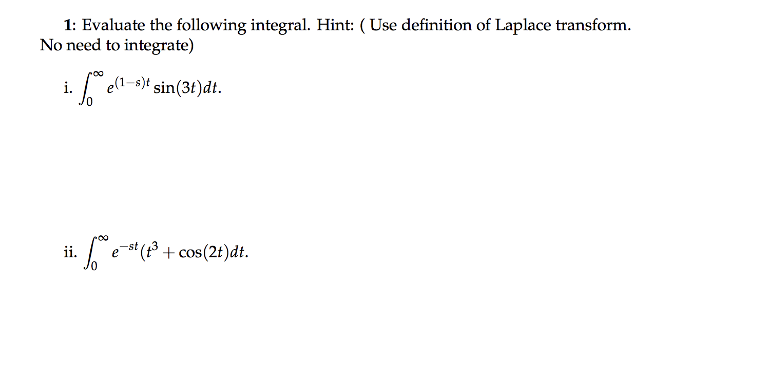 Solved 1: Evaluate the following integral. Hint: (Use | Chegg.com