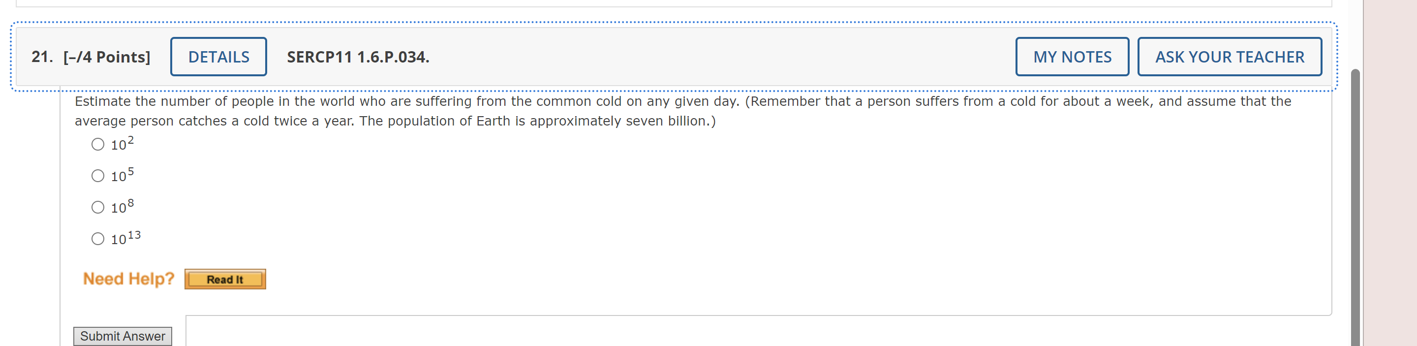 Solved average person catches a cold twice a year. The | Chegg.com