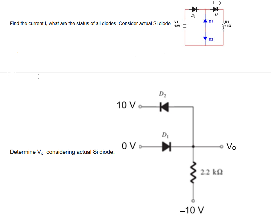Solved Find the current I, what are the status of | Chegg.com