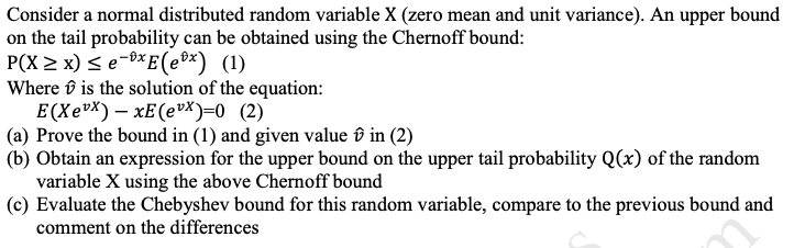 Consider a normal distributed random variable X (zero | Chegg.com