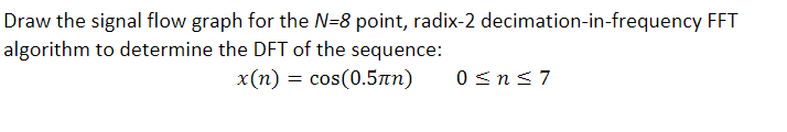 Solved Draw the signal flow graph for the N=8 point, radix- | Chegg.com