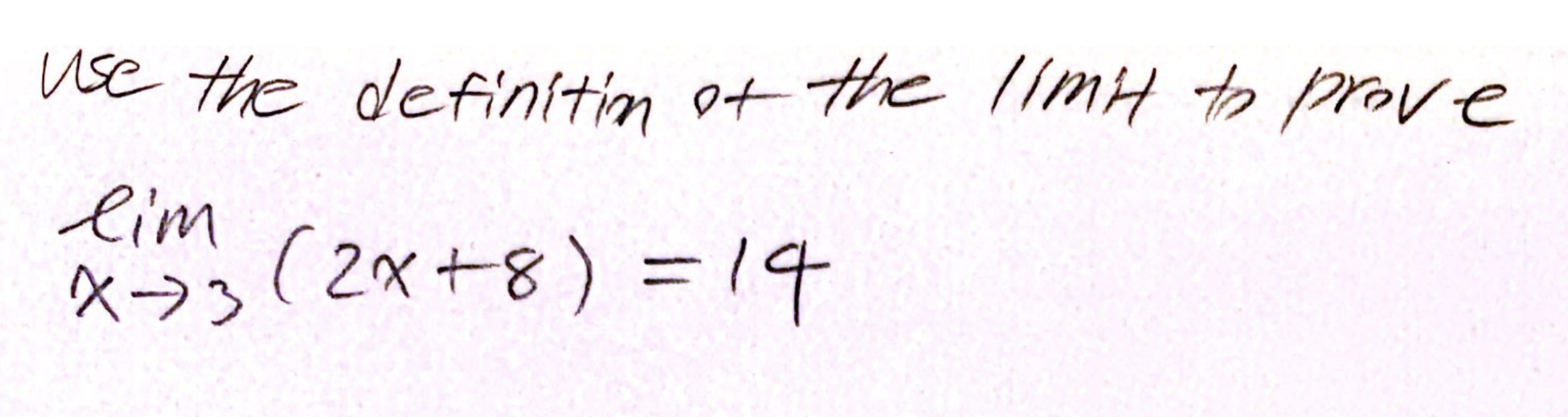 Solved use the definition of the IImit to prove | Chegg.com
