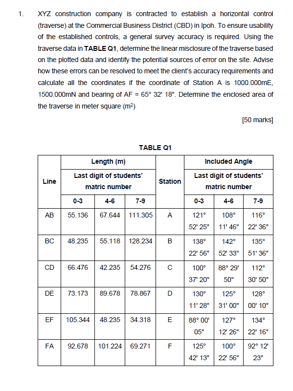 1. XYZ construction company is contracted to | Chegg.com