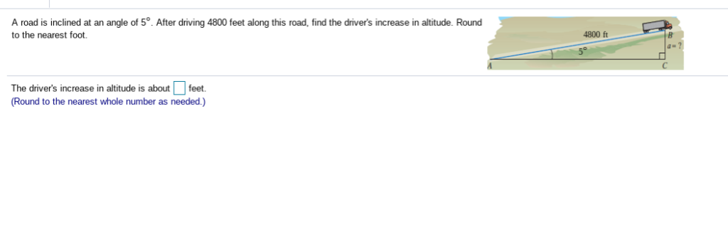 Solved A road is inclined at an angle of 5%. After driving | Chegg.com