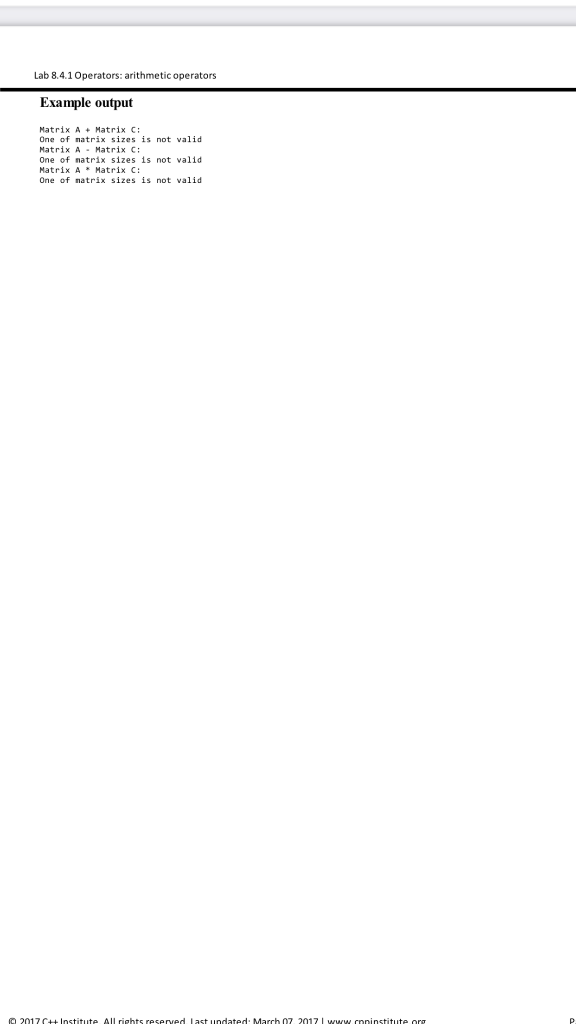 Solved ++ CPA: Programming INSTITUTE Essentials in C++ CH+ | Chegg.com