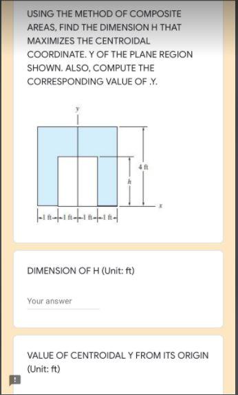 Solved USING THE METHOD OF COMPOSITE AREAS. FIND THE | Chegg.com