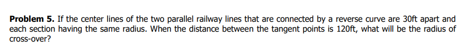 Solved Problem 5. If the center lines of the two parallel | Chegg.com
