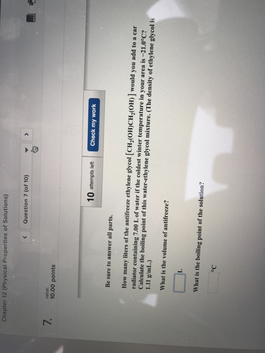 Solved 6. 10.00 points 10 attempts left Check my work Enter | Chegg.com