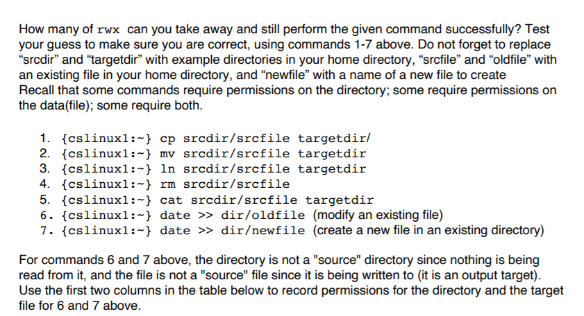 Solved Exercise 4: Minimum Permissions for common file | Chegg.com