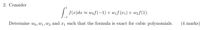 Solved Determine w0,w1,w2 and x1 such that the formula is | Chegg.com
