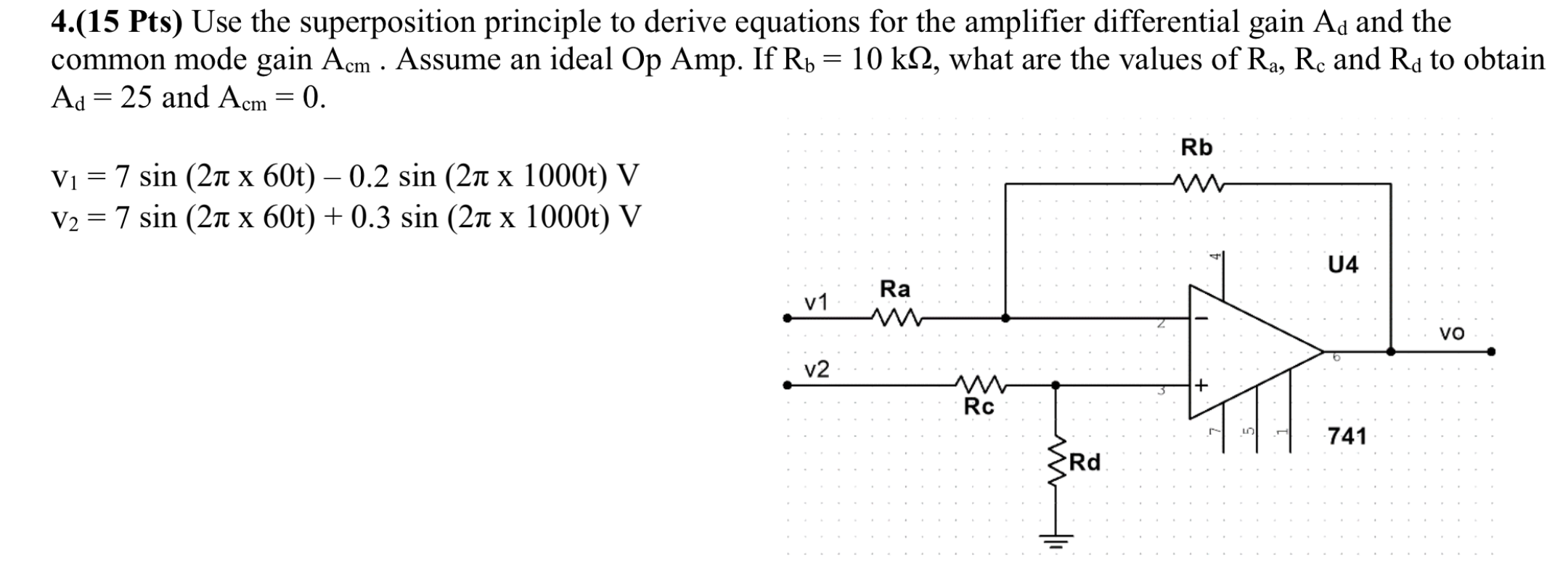 Solved 415 Pts Use The Superposition Principle To Derive 