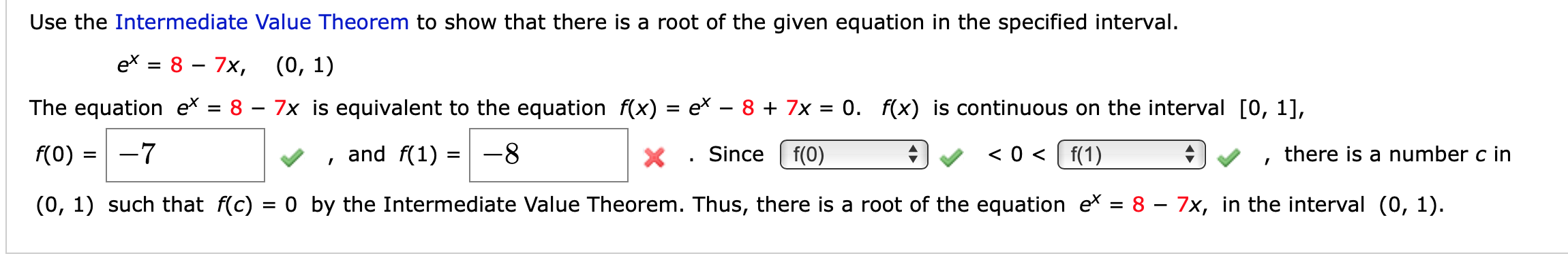 Solved Use the Intermediate Value Theorem to show that there | Chegg.com