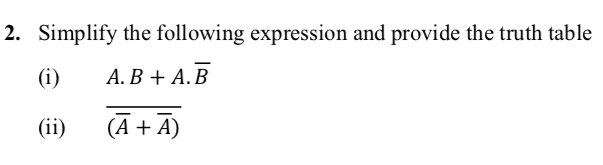 Solved 2. Simplify the following expression and provide the | Chegg.com