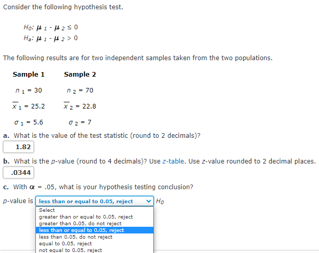 Solved Consider the following hypothesis test. | Chegg.com