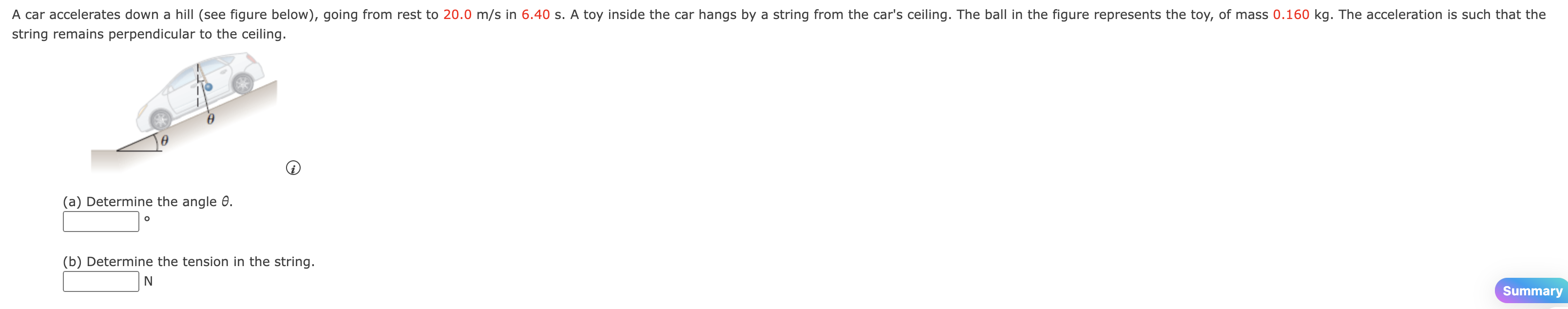 Solved string remains perpendicular to the ceiling. (a) | Chegg.com