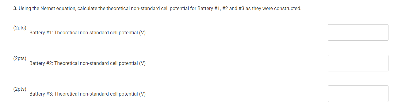 Solved Part I Data Summary (1pt) Battery #1: Anode | Chegg.com