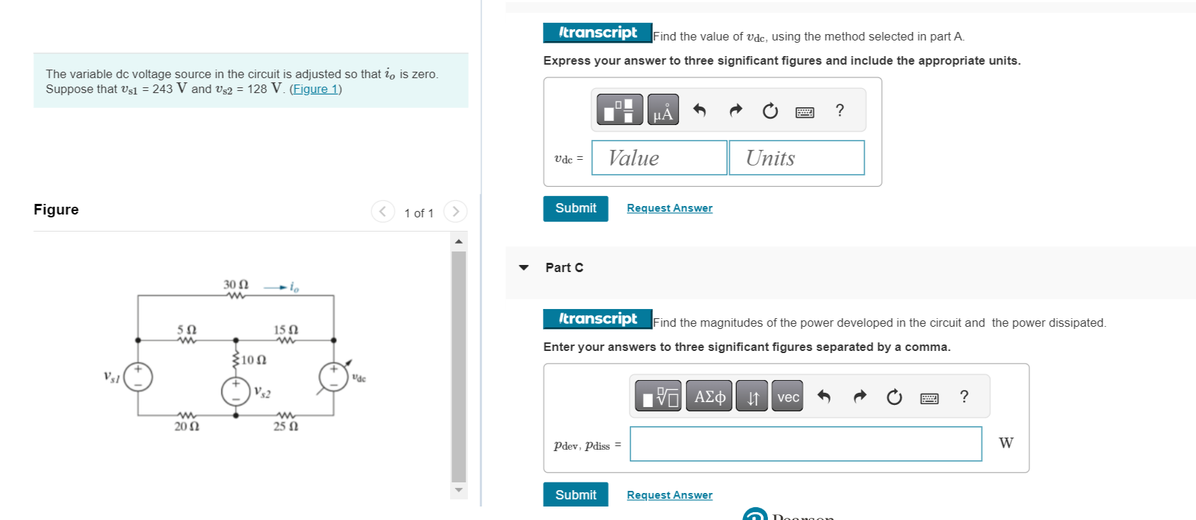 Solved Find the value of vdc, using the method selected in | Chegg.com