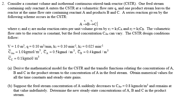 Solved Consider a constant volume and isothermal | Chegg.com