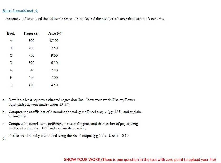 Solved Assume you have noted the following prices for books | Chegg.com