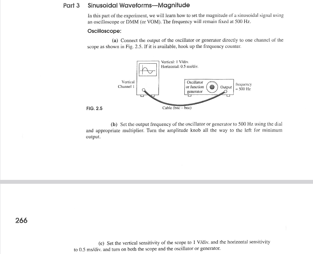 Sinusoidal Waveforms-Magnitude In this part of the | Chegg.com