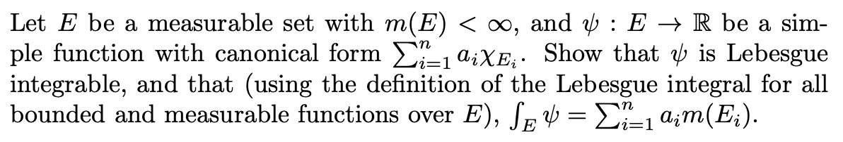 Solved i= Let E be a measurable set with m(E)