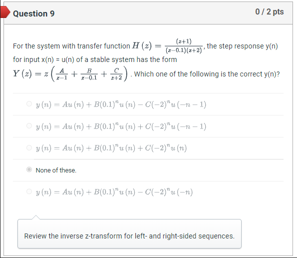 Solved For the system with transfer function | Chegg.com