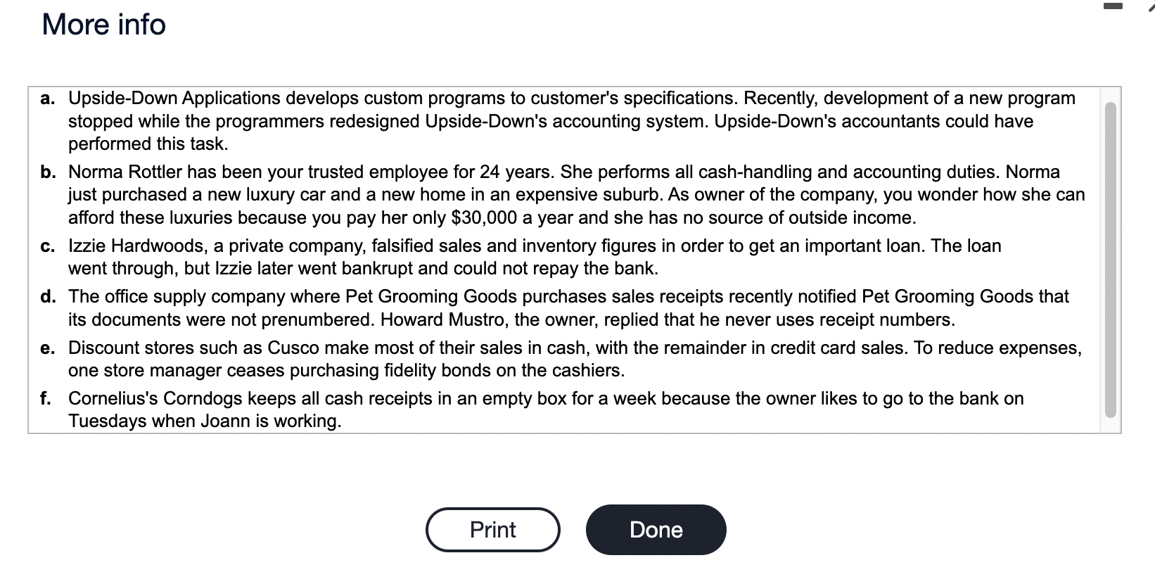 Solved Each of the following situations has an internal | Chegg.com
