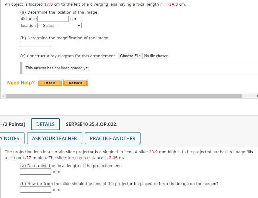 Solved An object is located 17.0 cm to the left of a | Chegg.com