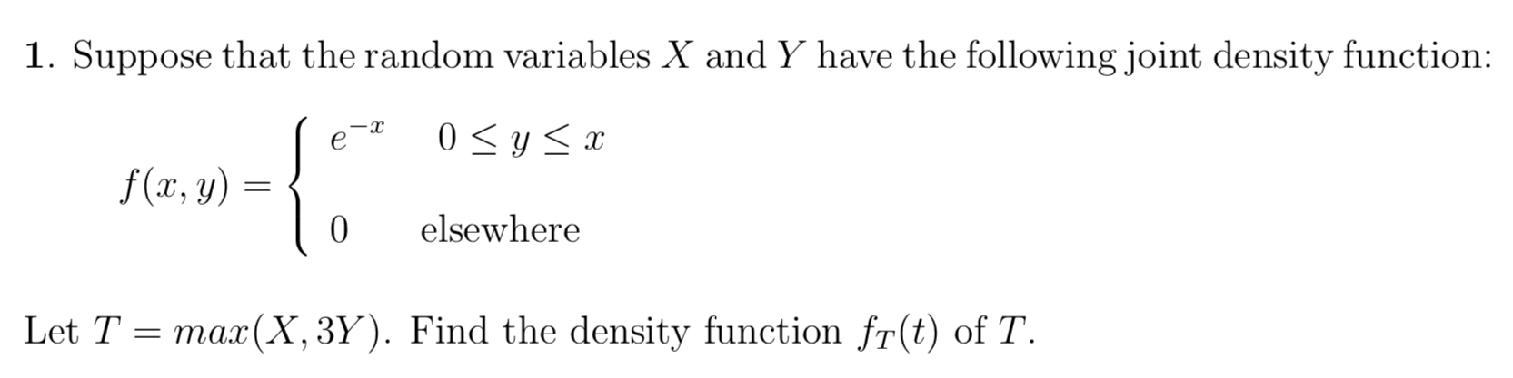 Solved Suppose that the random variables X and Y have the | Chegg.com