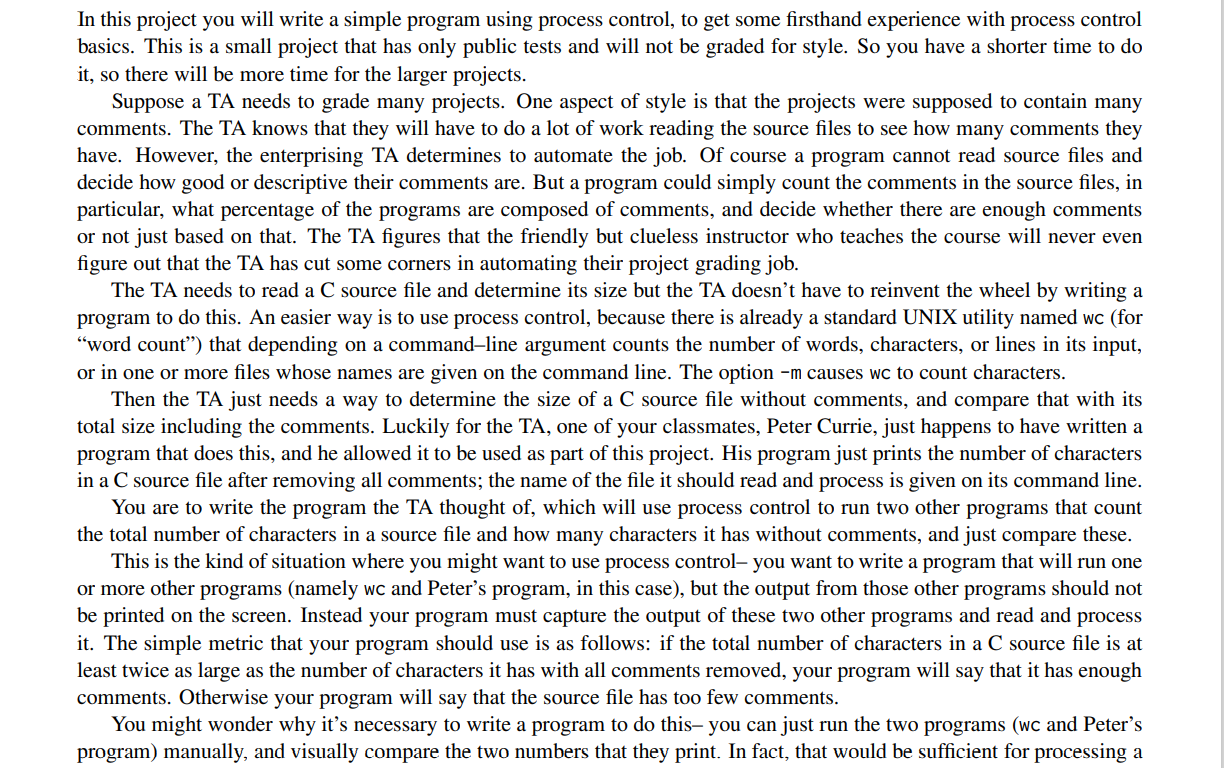 In this project you will write a simple program using | Chegg.com