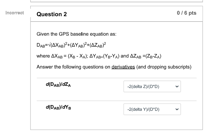 Solved Given the GPS baseline equation as: | Chegg.com