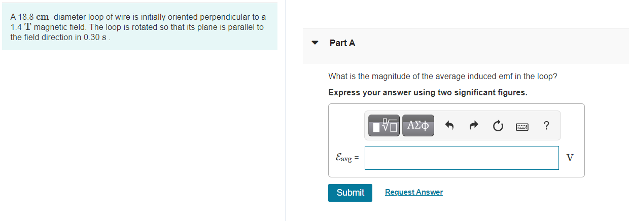 Solved A 18.8 cm -diameter loop of wire is initially | Chegg.com