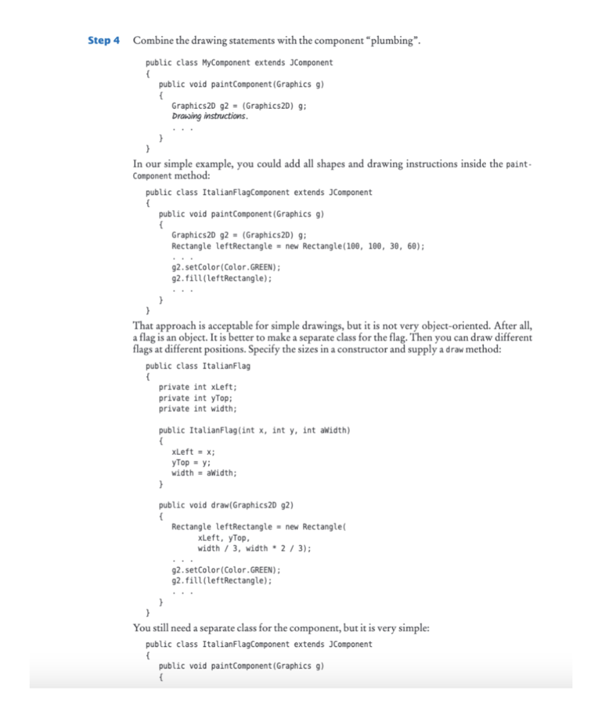Solved This in-class lab covers Java Graphics Follow along | Chegg.com