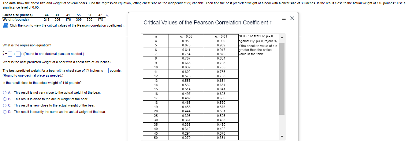 Solved Click the icon to view the critical values of the | Chegg.com
