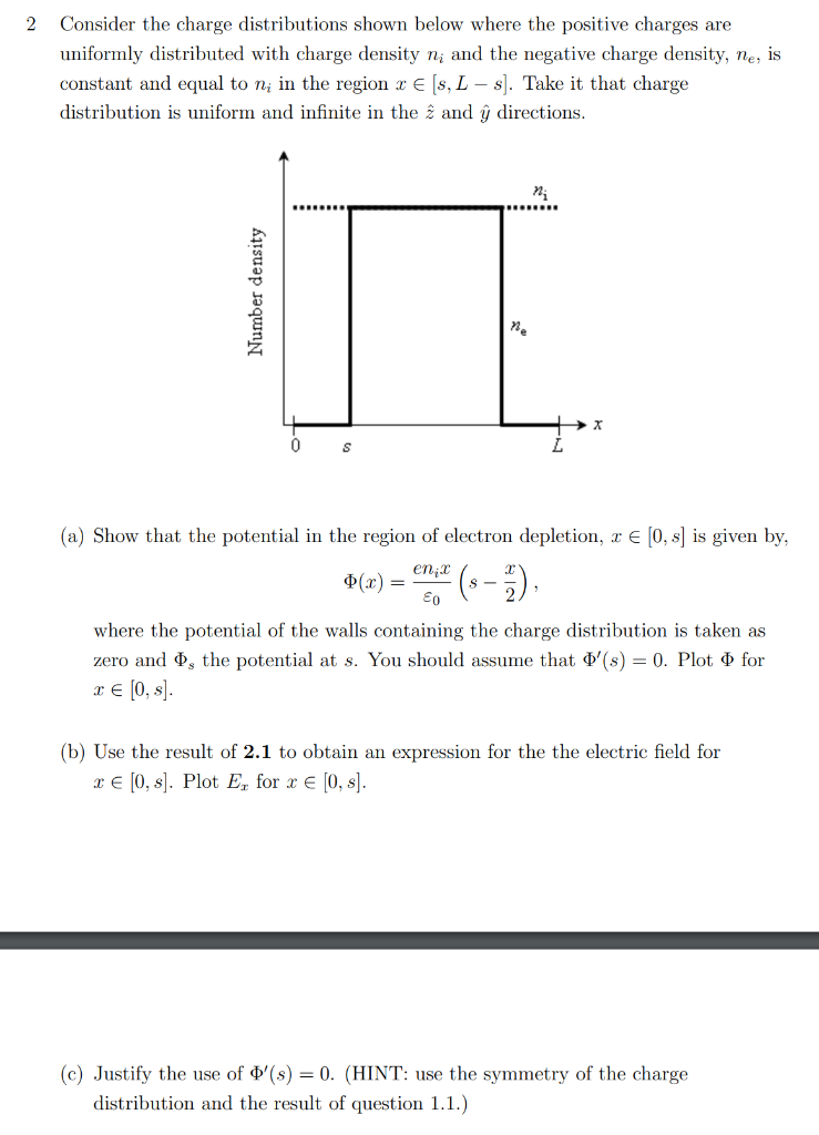 Solved 2 Consider the charge distributions shown below where | Chegg.com
