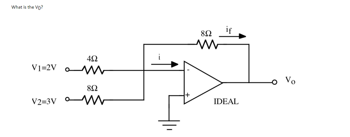 Solved What is the V0 ? | Chegg.com