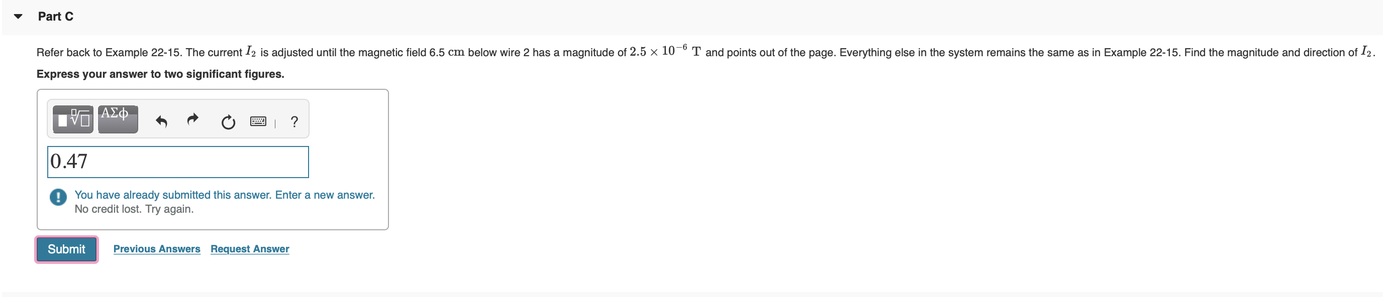 Solved Problem 22.100-22.101 11 € Example 22-15 depicts the | Chegg.com
