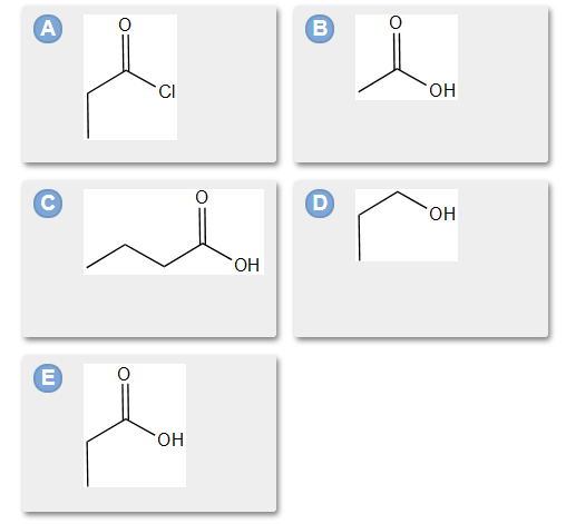 Solved Choose the best option for the carboxylic acid | Chegg.com