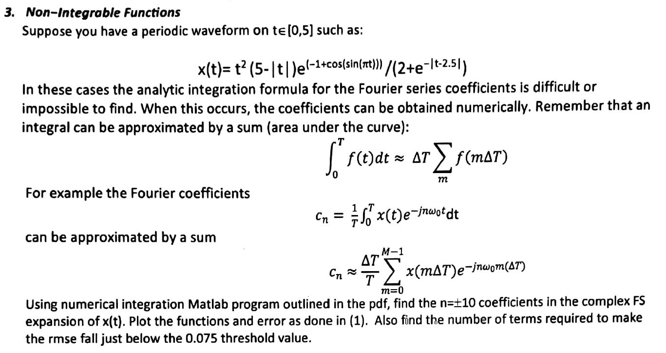 3. Non-Integrable Functions Suppose you have a | Chegg.com