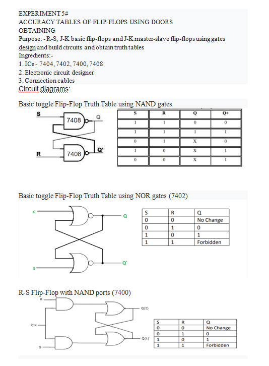 Truth Tables Of Flip Flops | Cabinets Matttroy