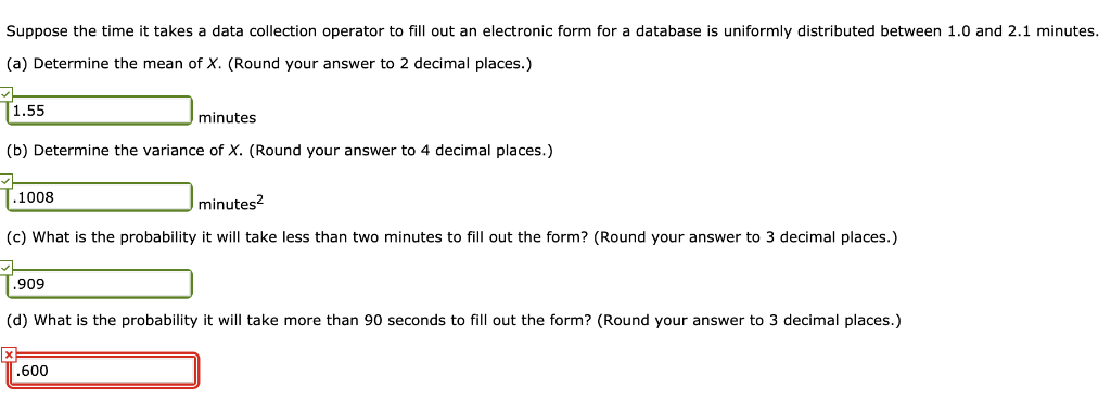 Solved Suppose the time it takes data collection operator to | Chegg.com
