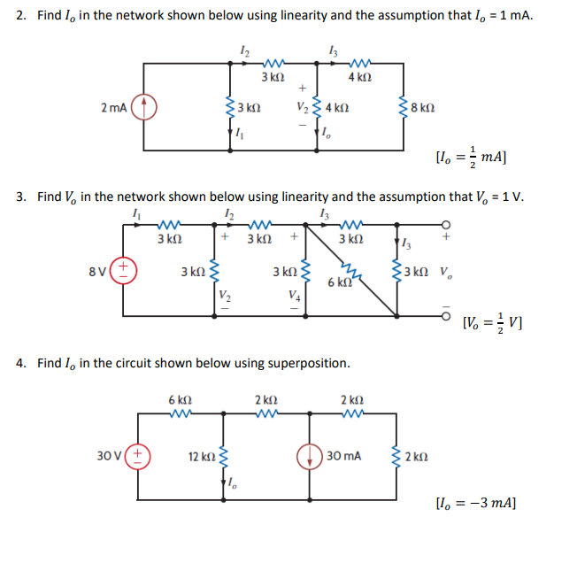 Solved 2. Find Io in the network shown below using linearity | Chegg.com
