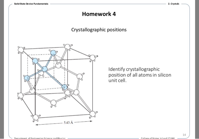 Solved 2.Crystals Solid State Device Fundamentals Homework 4 | Chegg.com