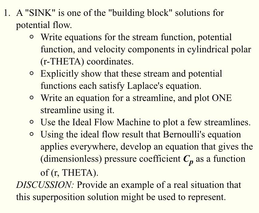 Solved 1. A "SINK" is one of the "building block" solutions | Chegg.com