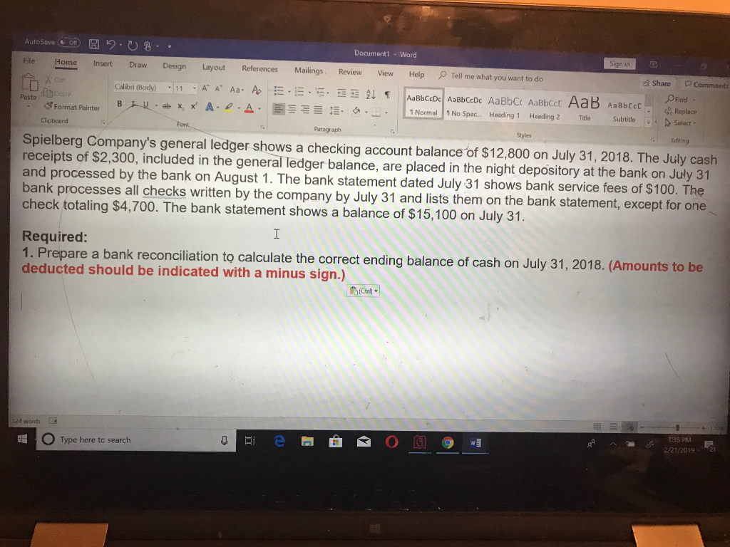 Solved AutoSave n) File Home Insert Draw Design Layout | Chegg.com